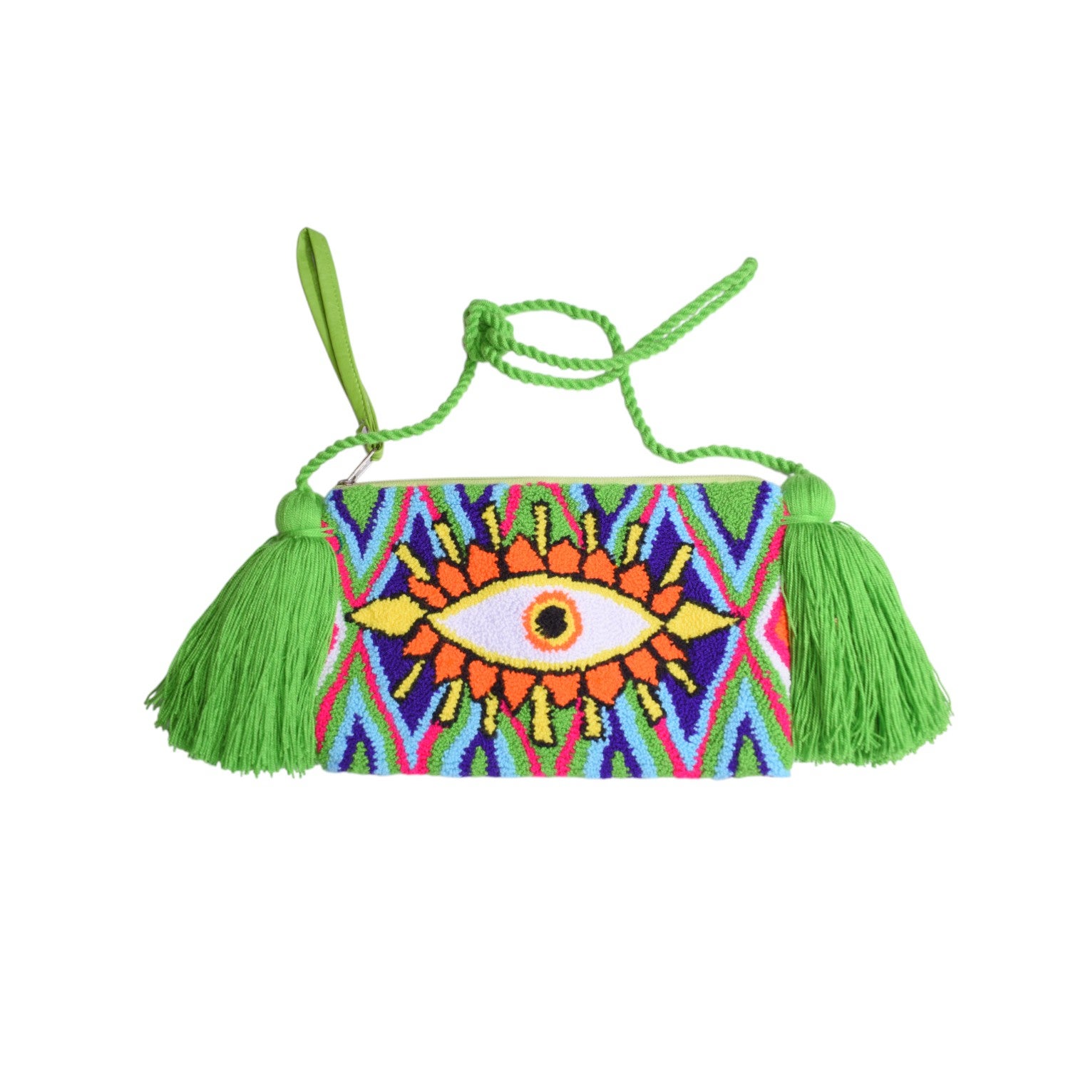 Clutch Ojito Green | Wapa Handmade