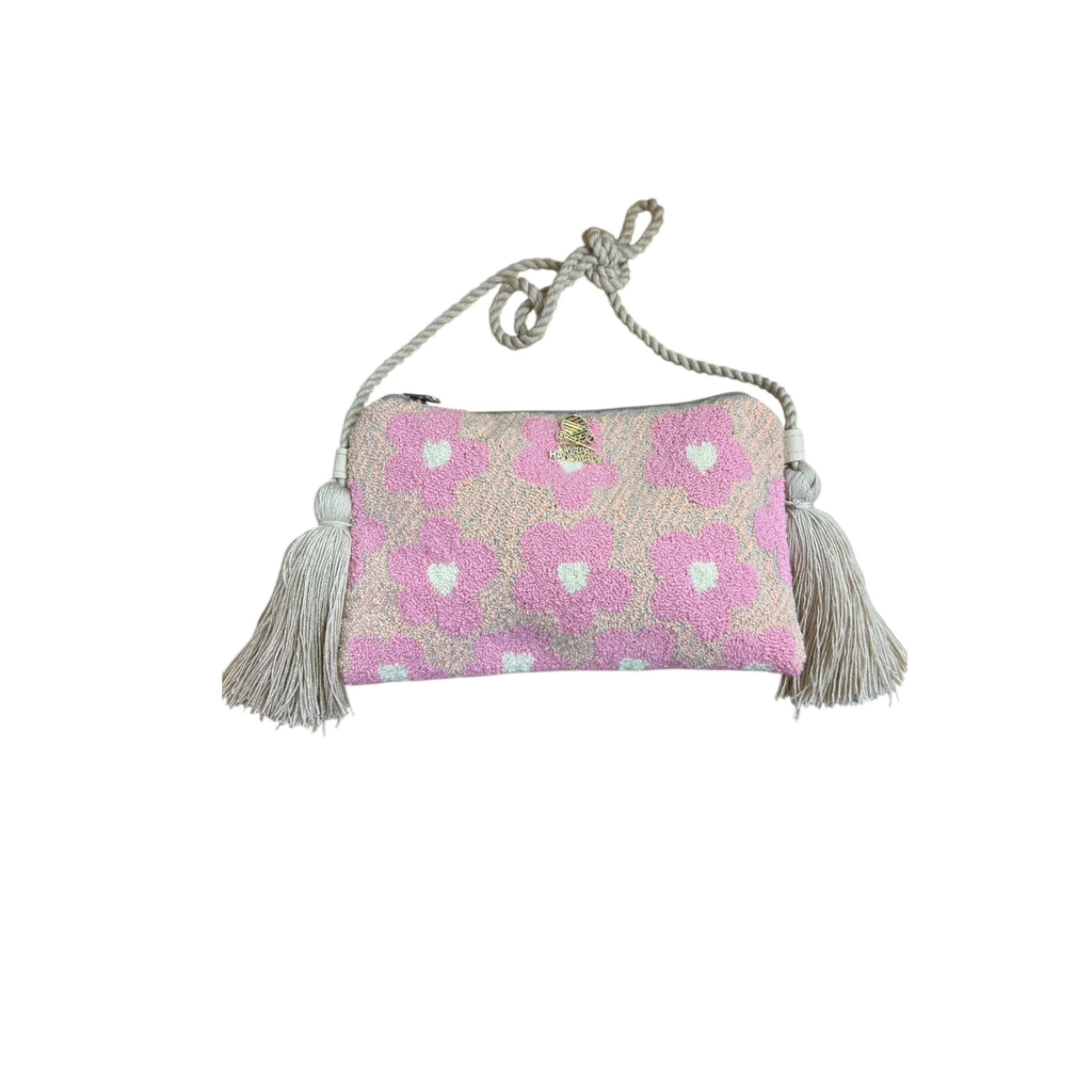 Clutch Flores Rosa pastel | Wapa Handmade